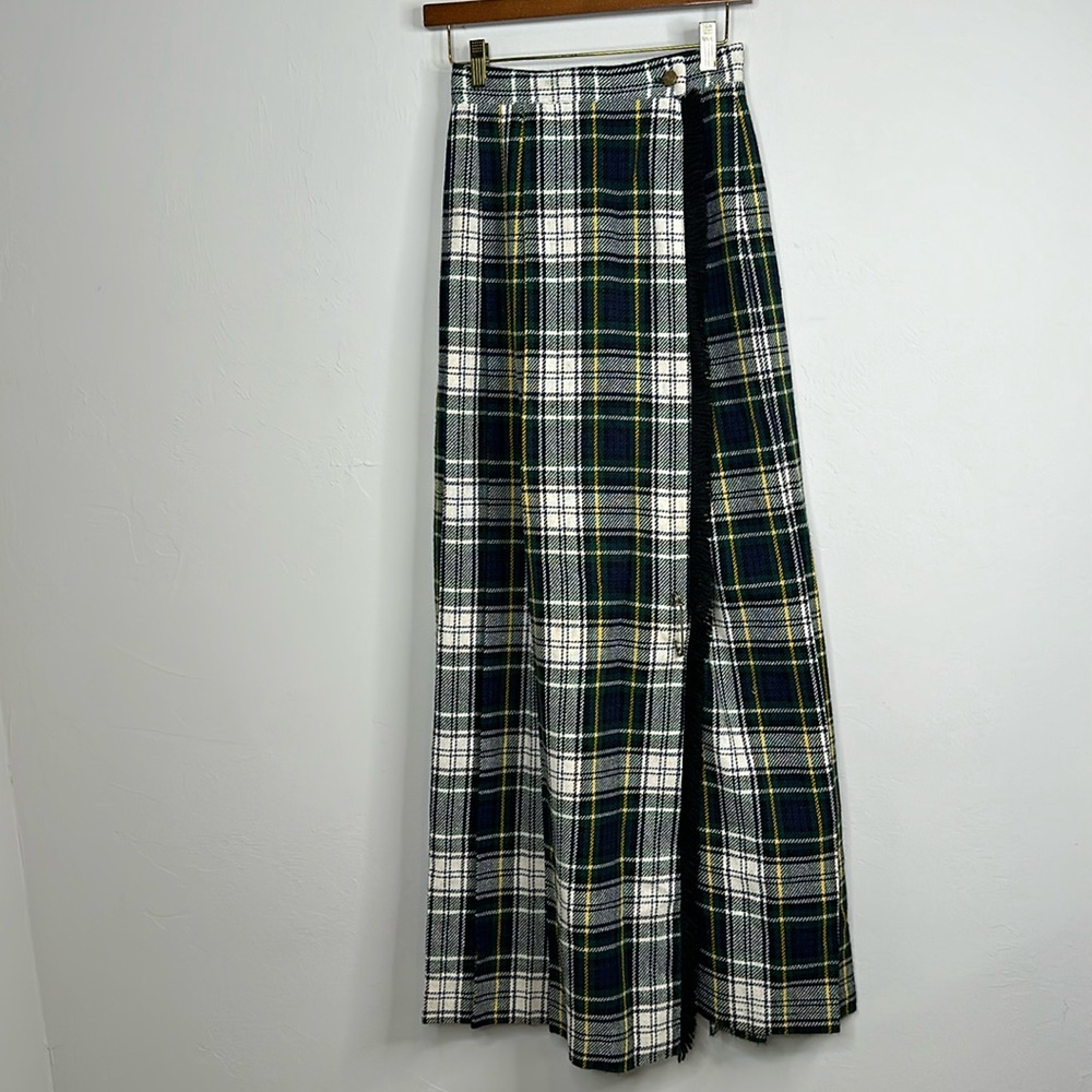 Vintage Sears Jr Bazaar Plaid Maxi Kilt - Gem